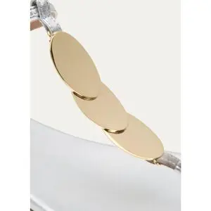 MALONE SOULIERS Kali Metallic Leather Thong Sandals