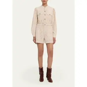 Isabel Marant Étoile Kaina Eyelet Cotton Button-front Shirt - Beige