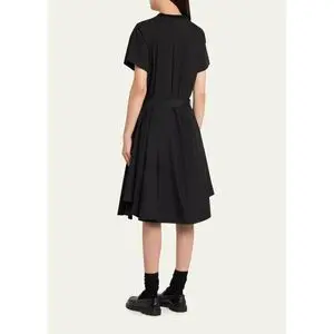 Sacai Cotton Poplin X Knit Shirtdress