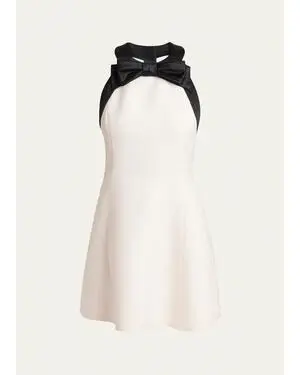 Valentino Garavani Bow-accented Mini Dress - Vanilla