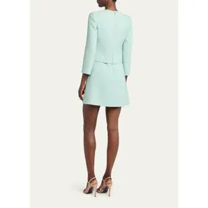 Valentino Garavani Crepe Couture Belted Vlogo Mini Dress