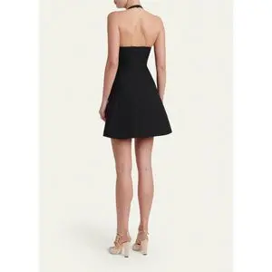 Valentino Garavani Beaded Bow Halter Minidress