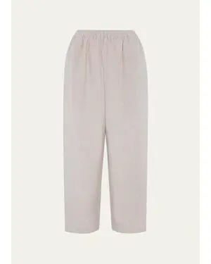 Eskandar Lightweight Linen Japanese Trousers - Natural