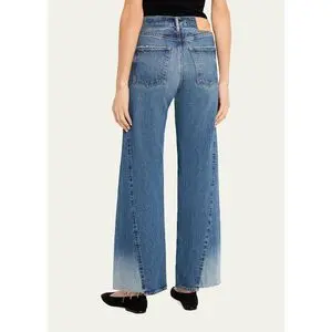 Moussy Vintage Wide-leg Paneled Jeans