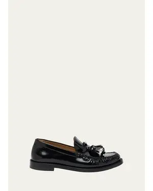 CHRISTIAN LOUBOUTIN Orlando Leather Tassel Penny Loafers