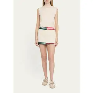 SEROYA Pearson Cable-knit Mini Skirt