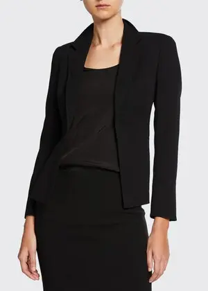 Akris Ocelia Slit Crepe Jacket