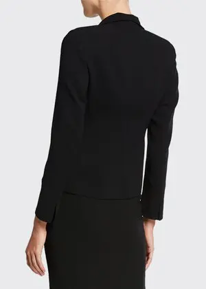 Akris Ocelia Slit Crepe Jacket