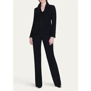 Akris Ocelia Slit Crepe Jacket