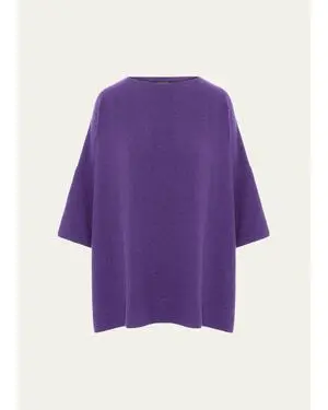Eskandar Bateau-neck Moss Stitch Cashmere Sweater - Tincture