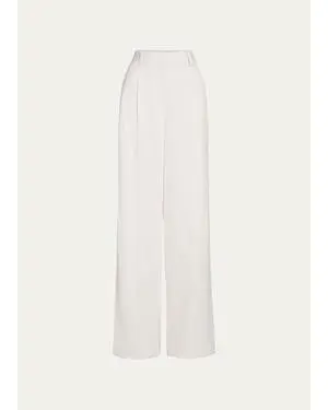 TWP Hudson St Pants In Coated Viscose Linen - Bone