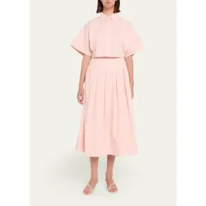 Simkhai Elora Poplin Midi Skirt