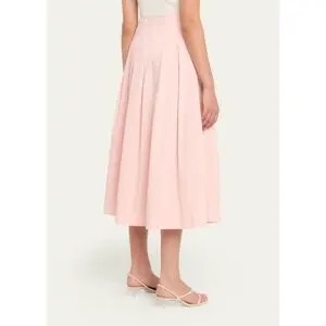 Simkhai Elora Poplin Midi Skirt