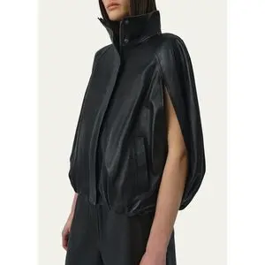 Simkhai Jada Nappa Leather Cape Jacket