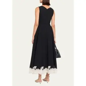 Simkhai Mira Cotton Faille Lace Midi Dress