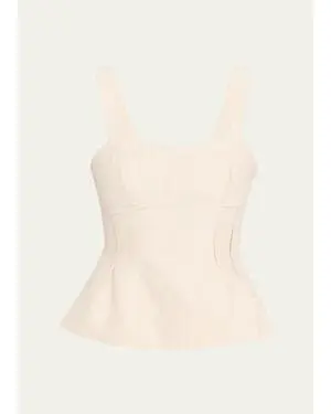 Simkhai April Cotton Faille Bustier Top