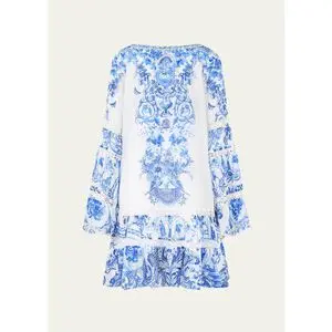 Camilla A-line Gathered Mini Dress
