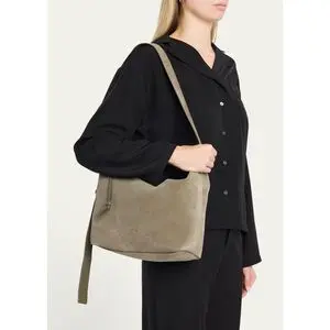 Loewe Loop Medium Hobo Bag In Suede