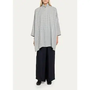 Eskandar Silk Crepe Flared Trousers