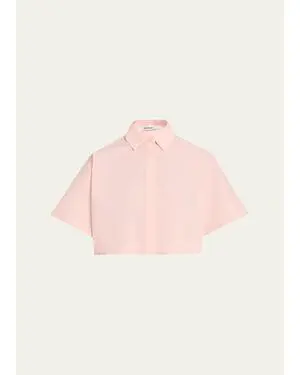 Simkhai Blair Cropped Short-sleeve Shirt