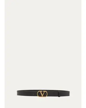 Valentino Garavani Vlogo Signature Cut-to-size Leather Belt, 30mm - Black