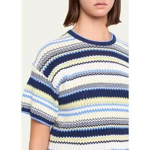 Simkhai Tenley Short-sleeve Knit Crop Top