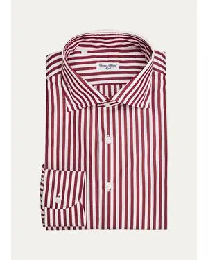 Cesare Attolini Striped Cotton Shirt - Red