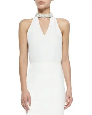 ET OCHS Arabella Plunging Draped Column Gown