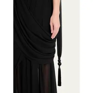 ET OCHS Arabella Plunging Draped Column Gown
