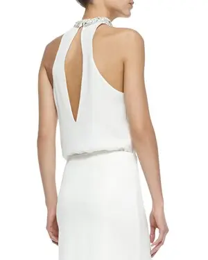 ET OCHS Arabella Plunging Draped Column Gown