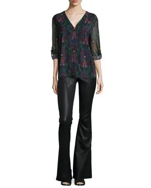 ET OCHS Arabella Plunging Draped Column Gown