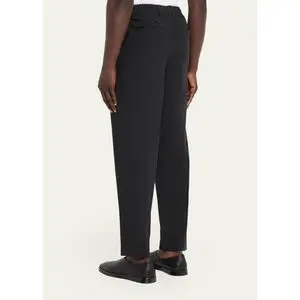 Issey Miyake Flat Front Elastic-waistband Trousers