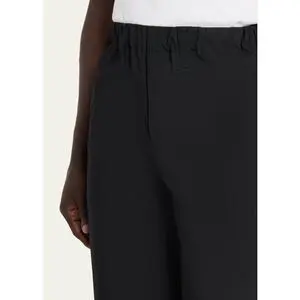 Issey Miyake Flat Front Elastic-waistband Trousers