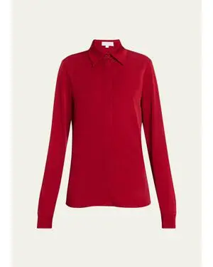 Michael Kors Point Collar Satin Shirt