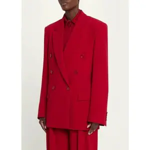 Michael Kors Double Breasted Virgin Wool Blend Blazer