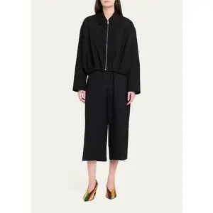 Loewe 85mm Origami Cubic Striped Suede Pumps