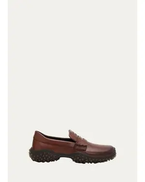 Miu Miu Bubble Leather Penny Loafers