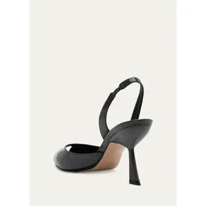 ALEXANDRE BIRMAN 85mm Miranda Patent Leather Peep-toe Pumps - Black