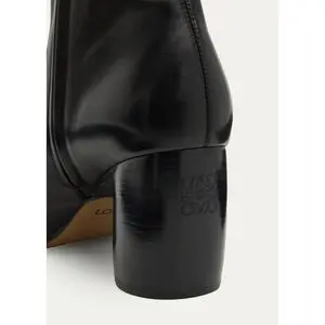 Loewe 70mm Oval Leather Zip Ankle Booties