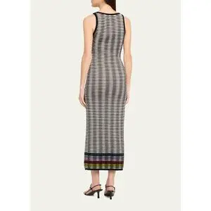 Christopher John Rogers Wave Knit Tank Maxi Dress