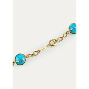 Verdura 18k Yellow Turquoise Bubbles Necklace