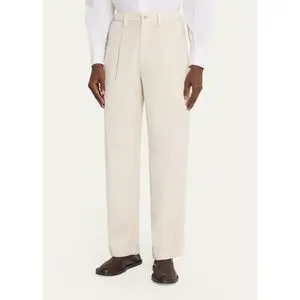 Issey Miyake Cotton Pigt Pleated Straight-leg Trousers