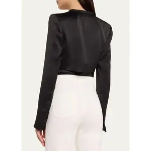 Ramy Brook Gia Long-sleeve Capelet - Black