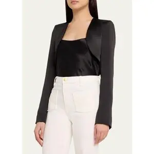 Ramy Brook Gia Long-sleeve Capelet - Black
