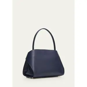 FERRAGAMO Hug Small Leather Top Handle Bag - Navy