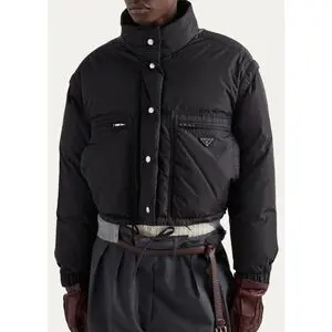 Prada Re-nylon Crop Down Jacket