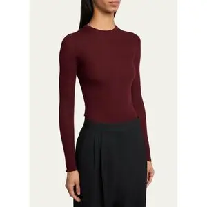 JIL SANDER Ribbed Wool Crewneck Sweater