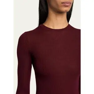 JIL SANDER Ribbed Wool Crewneck Sweater