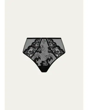 Lise Charmel Cuir Sexy Couture Tulle Sexy Boyshorts - Noir
