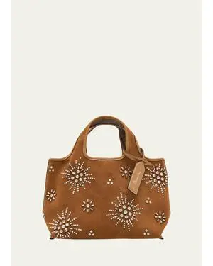 3.1 Phillip Lim Studded Starburst Faux Suede Market Tote Bag - Sable